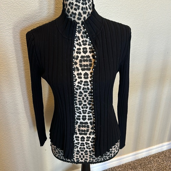 Belldini | Sweaters | Belldini Sweater With Bling Zipper Broken Size L ...